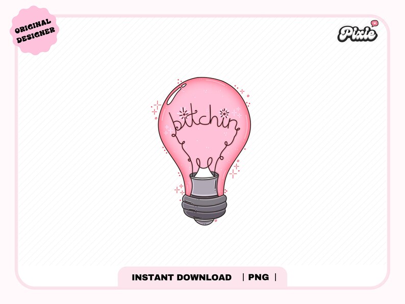 Bitchin Lightbulb PNG, Cute Trendy Stranger Things Inspired Friends Don ...