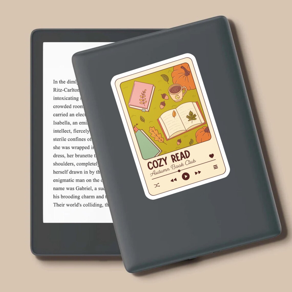 Cozy Read Autumn Book Club PNG, Trendy Cute Aesthetic Fall Autumn Cozy ...