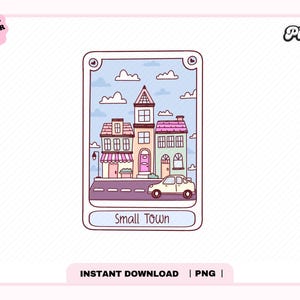 Small Town Romance Tarot Card PNG, Cute Trendy Popular Romance ...