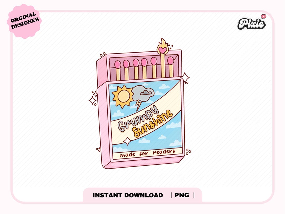 Grumpy Sunshine Romance Tropes Matchbox PNG, Cute Trendy Aesthetic ...