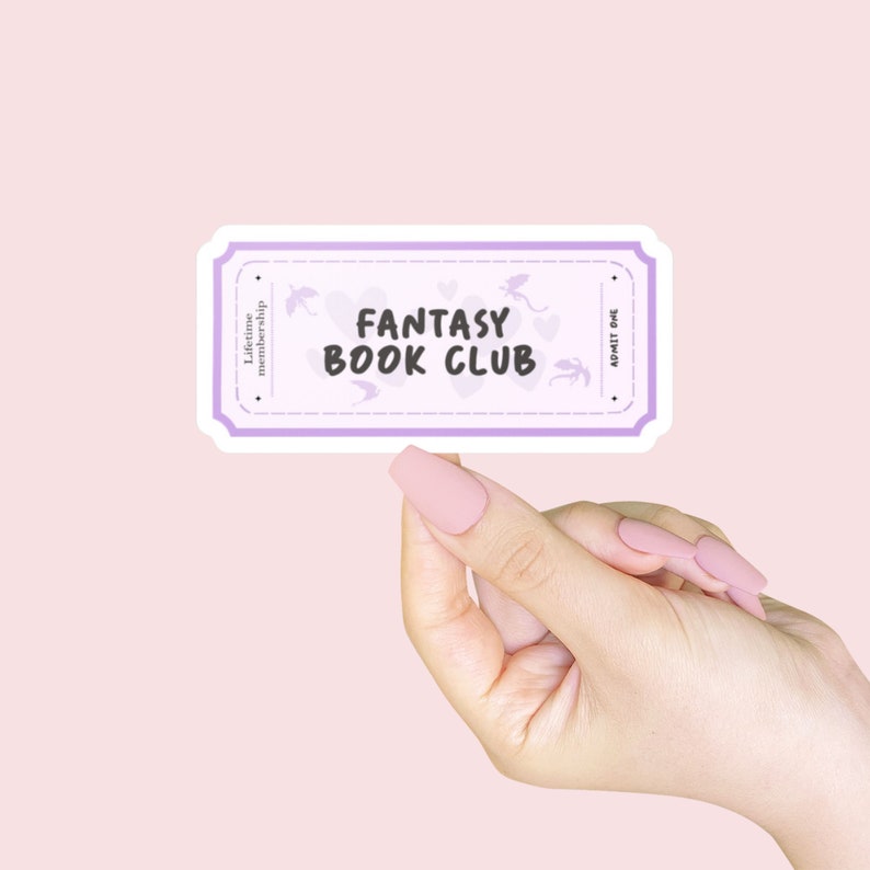 Fantasy Book Club Ticket SVG PNG, Cute Trendy Aesthetic Popular Book ...