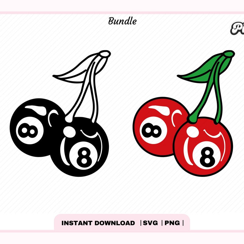 Cherry With 8ball Wall Art - Etsy