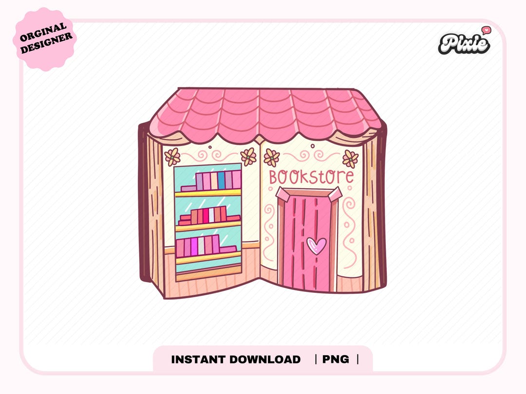 Pink Bookstore PNG, Cute Trendy Popular Aesthetic Creative Bookish ...