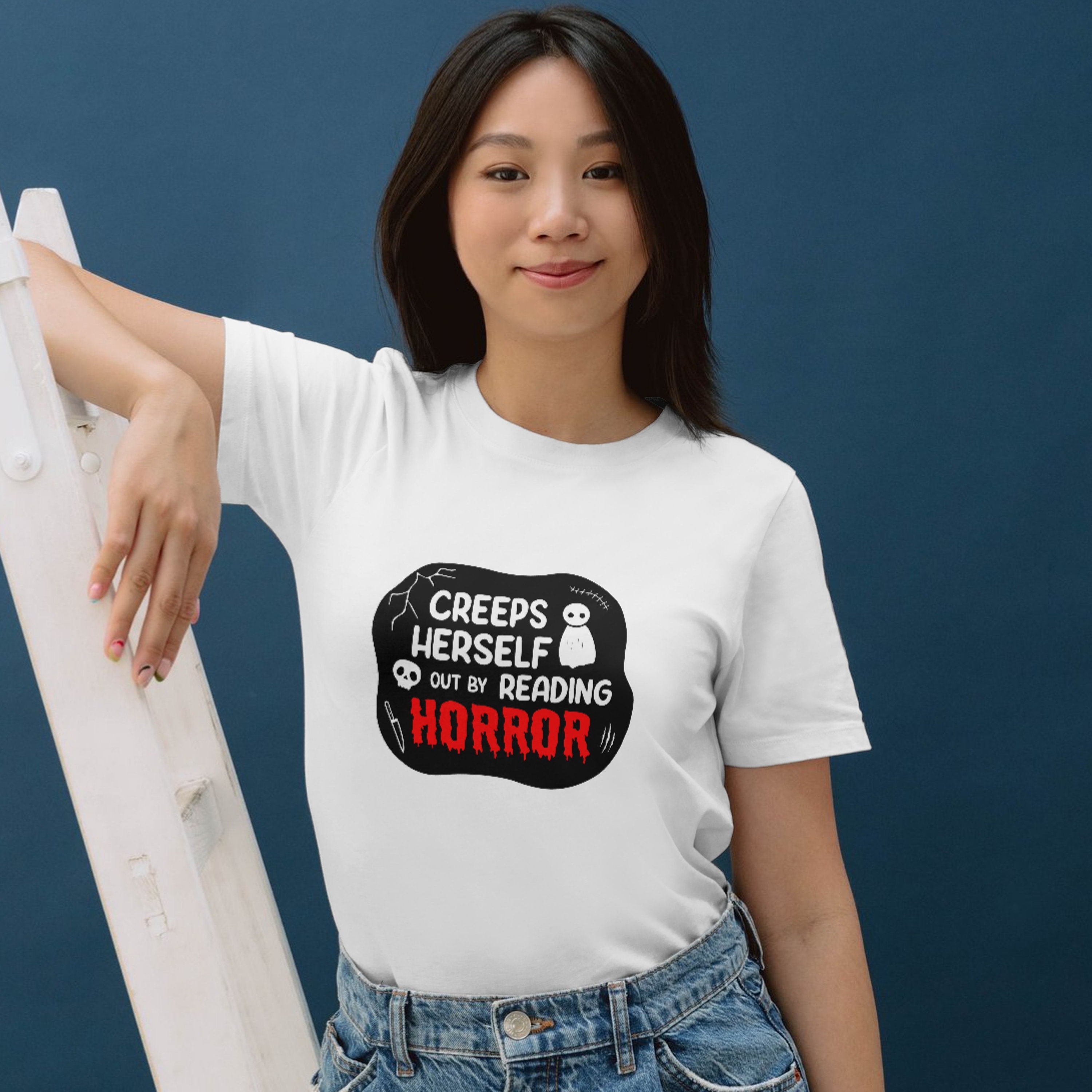 Creeps Herself Out by Reading Horror SVG PNG, Cute Trendy Aesthetic ...