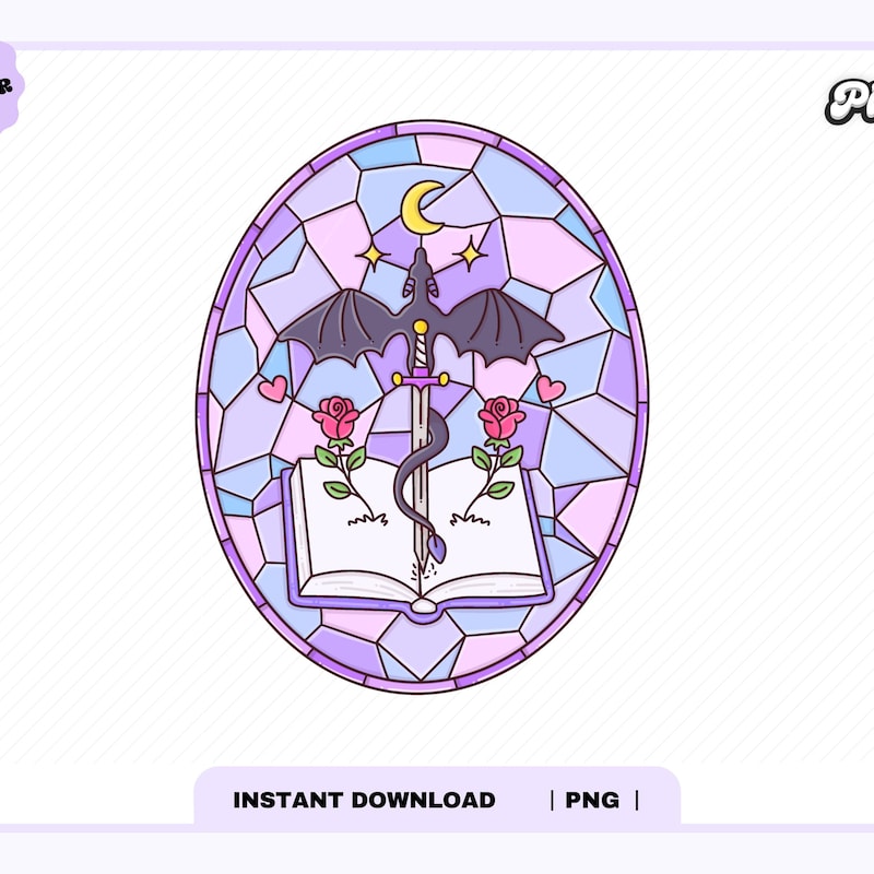 Romance Stained Glass Png - Etsy