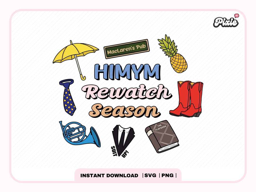Himym Rewatch Season PNG SVG, Autumn Fall Winter Season Png Svg Digital ...