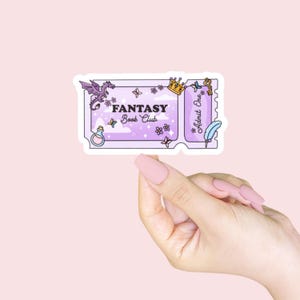 Fantasy Book Club Ticket PNG, Cute Trendy Aesthetic Fantasy Fourth Wing ...