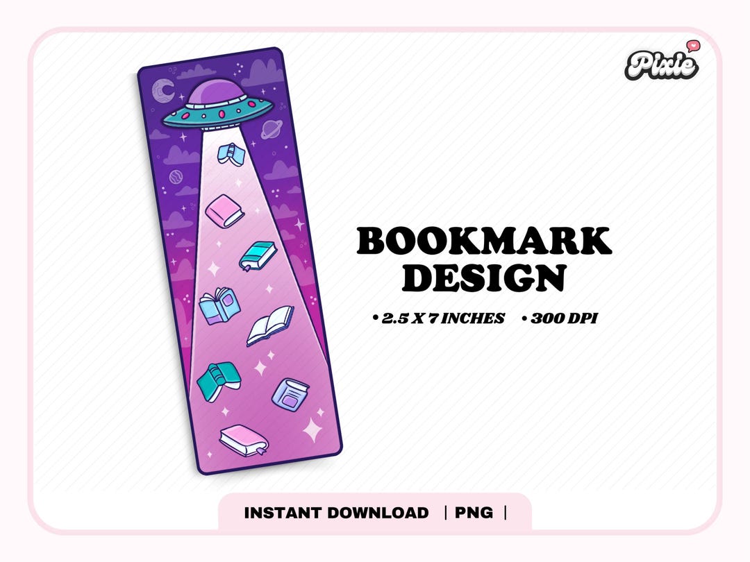 Bookish Take Me Away Ufo Bookmark PNG, Cute Trendy Aesthetic Bookish ...