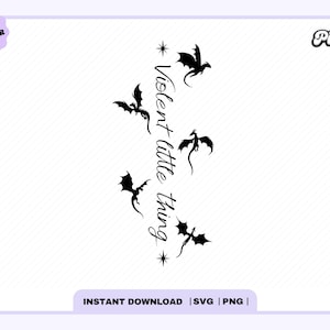 Violent Little Thing SVG PNG, Cute Trendy Aesthetic Fantasy Bookish ...