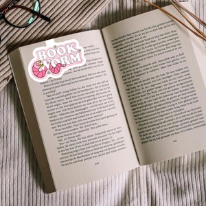 Cute Pink Bookworm SVG PNG, Cute Trendy Popular Creative Bookish Svg ...