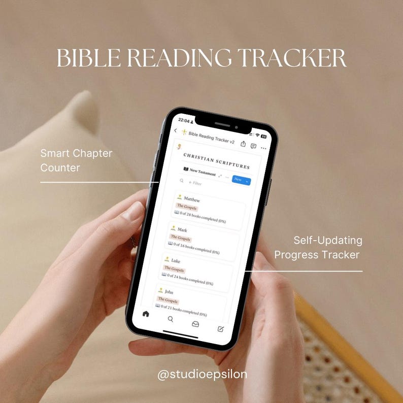 Bible Reading Tracker Notion Template | Scripture Study, Prayer Journal ...