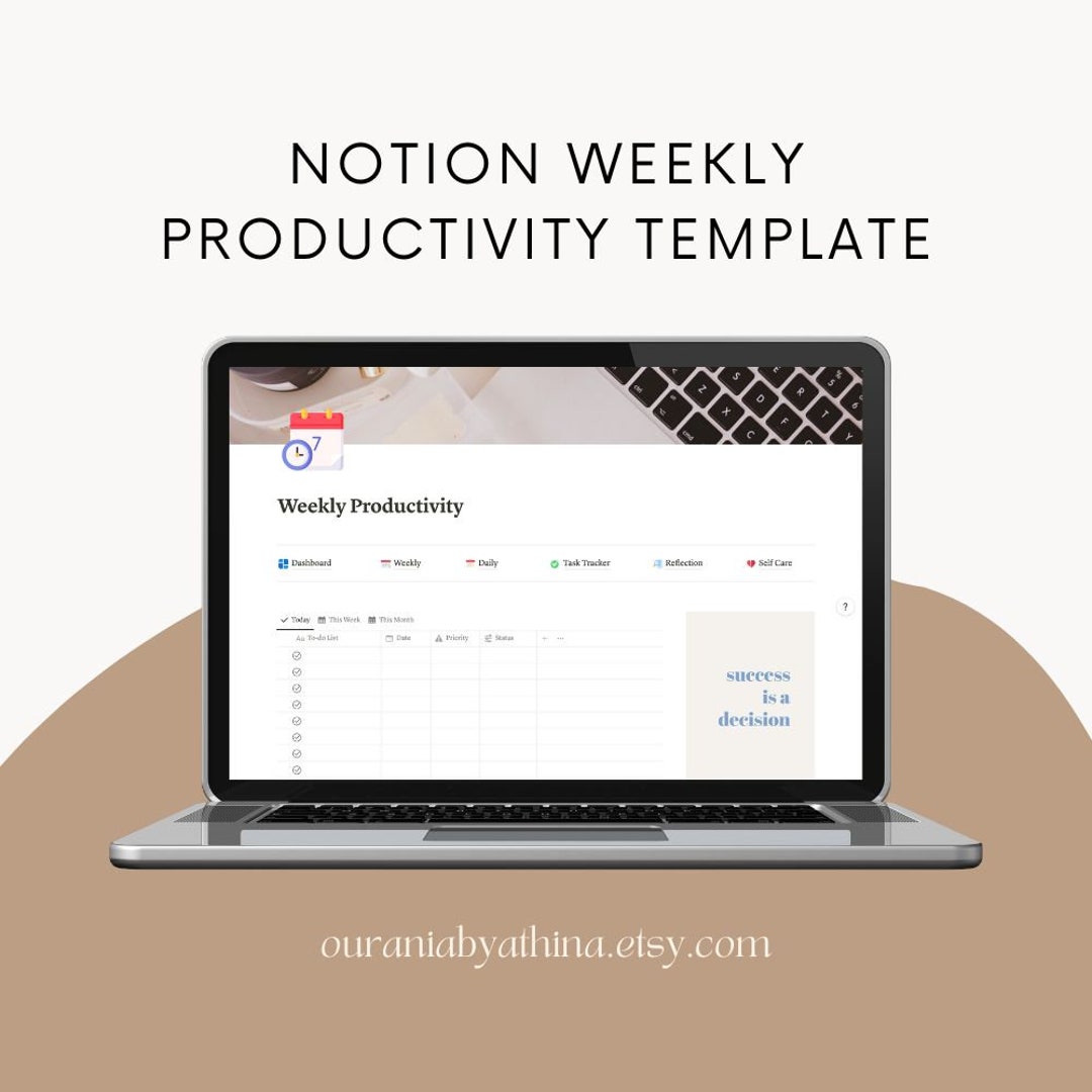 Notion Weekly Productivity Planner: Efficient Planning and Organization ...