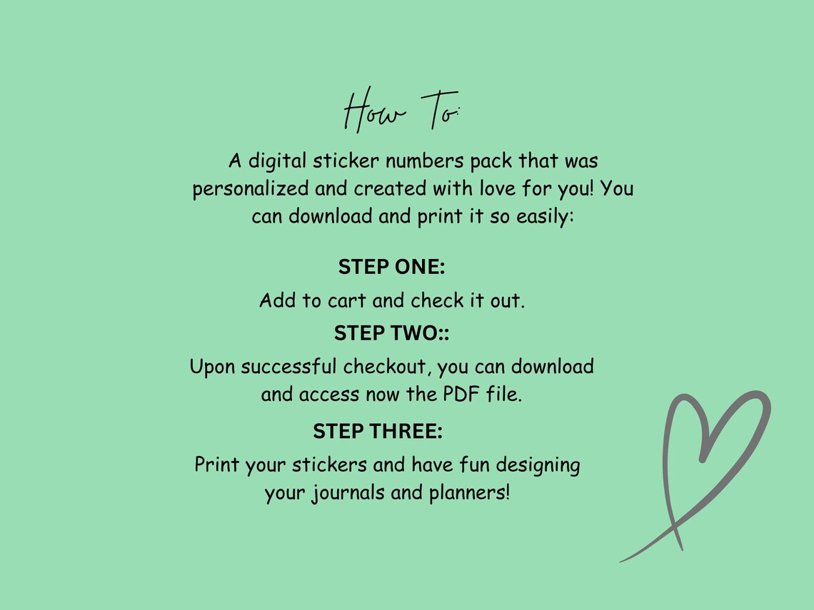 Digital Sticker Numbers Sheets Printable Days Dates Sticker Bundle ...