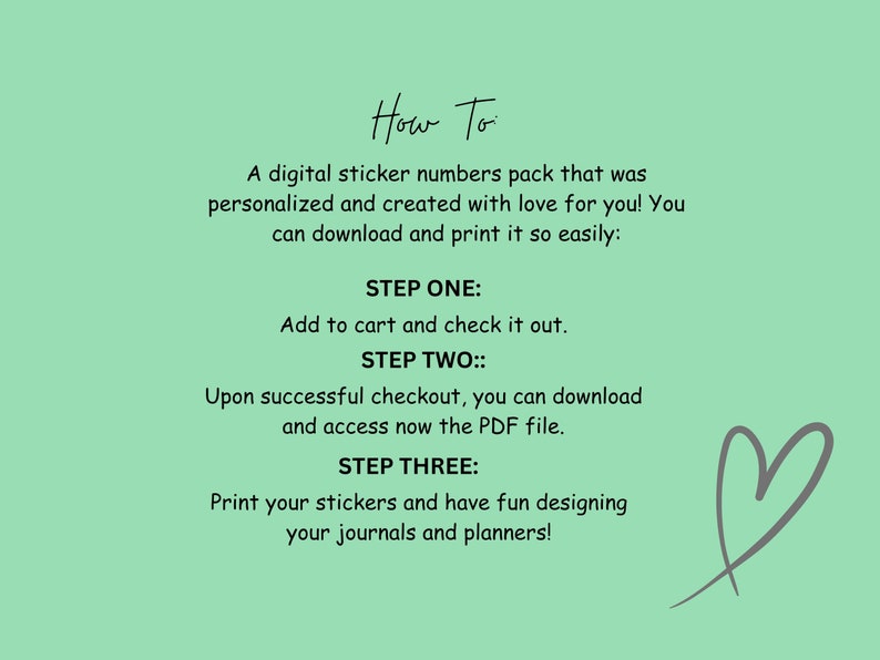 Digital Sticker Numbers Sheets Printable Days Dates Sticker Bundle ...