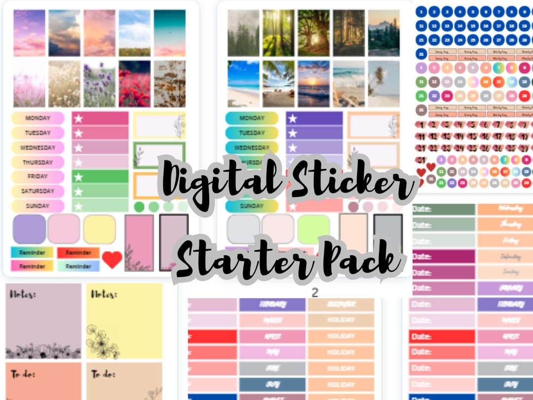 Digital Sticker Pack Printable Sticker Sheets Planner Sticker Sheet ...