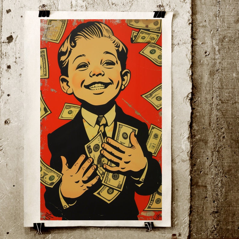 Richie Rich Pop Art Digital Poster Downloadable Wall Art Home Decor ...