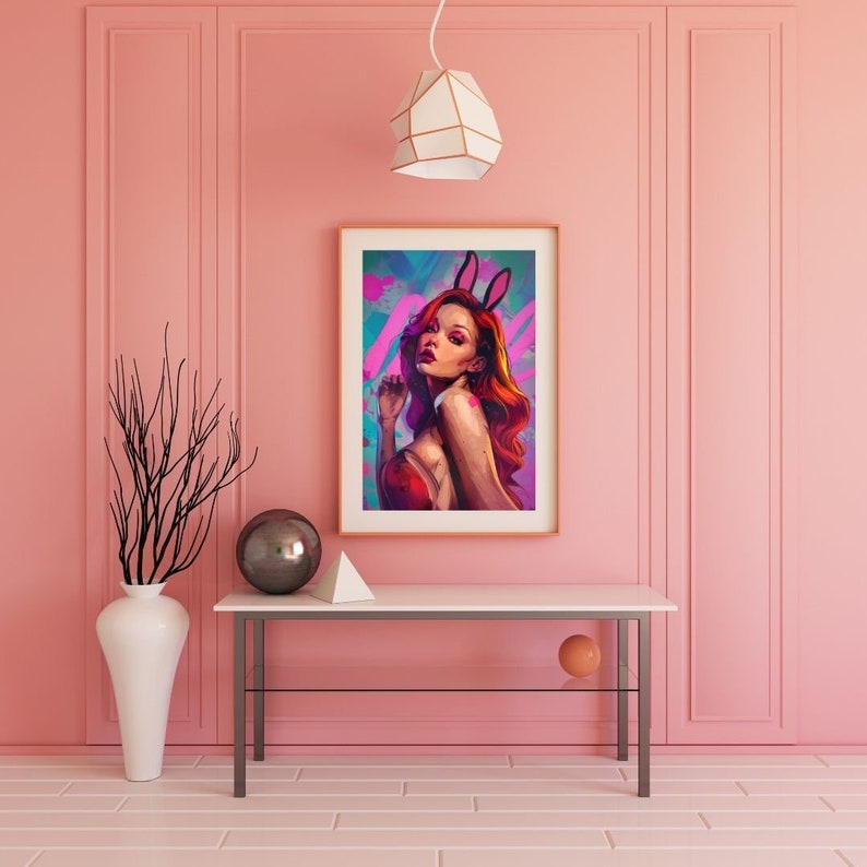 Jessica Rabbit Pop Art Digital Poster Downloadable Wall Art Home Decor ...