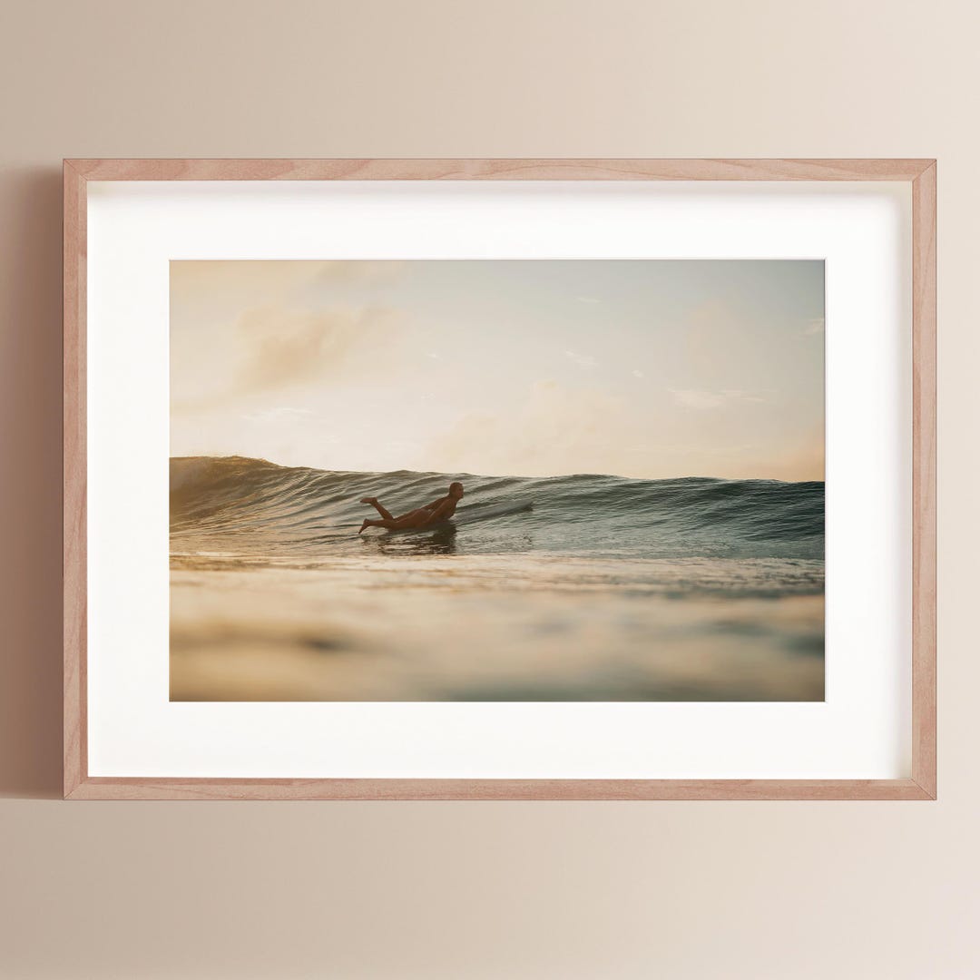 Surfer Girl Preppy Printable Wall Art, Girly Pink Surfboard Poster ...