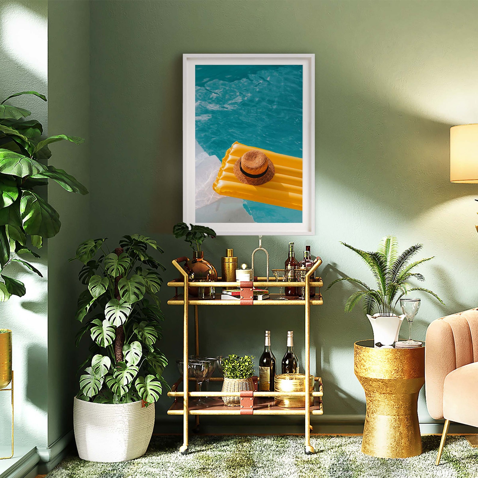 Midcentury Modern Poolside Wall Art, Retro Art Print, Trendy Poster ...