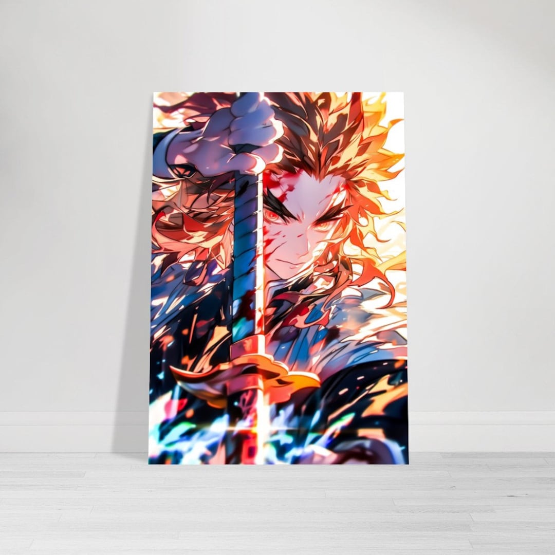 Demon Slayer Kyojuro Rengoku Wall Art Metal Print Metal Art Poster ...