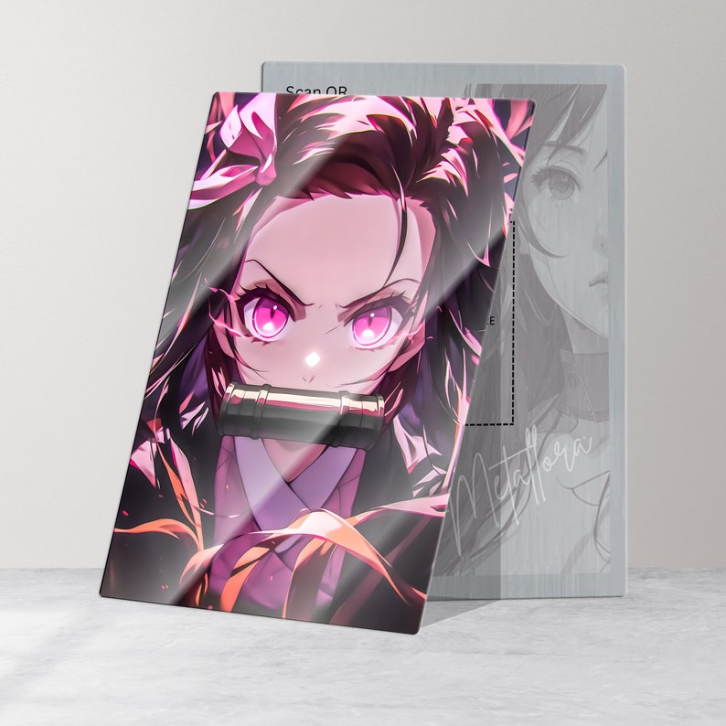 Demon Slayer Nezuko Kamado Wall Art Metal Print Metal Art Poster Anime ...