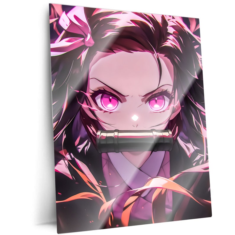 Demon Slayer Nezuko Kamado Wall Art Metal Print Metal Art Poster Anime ...