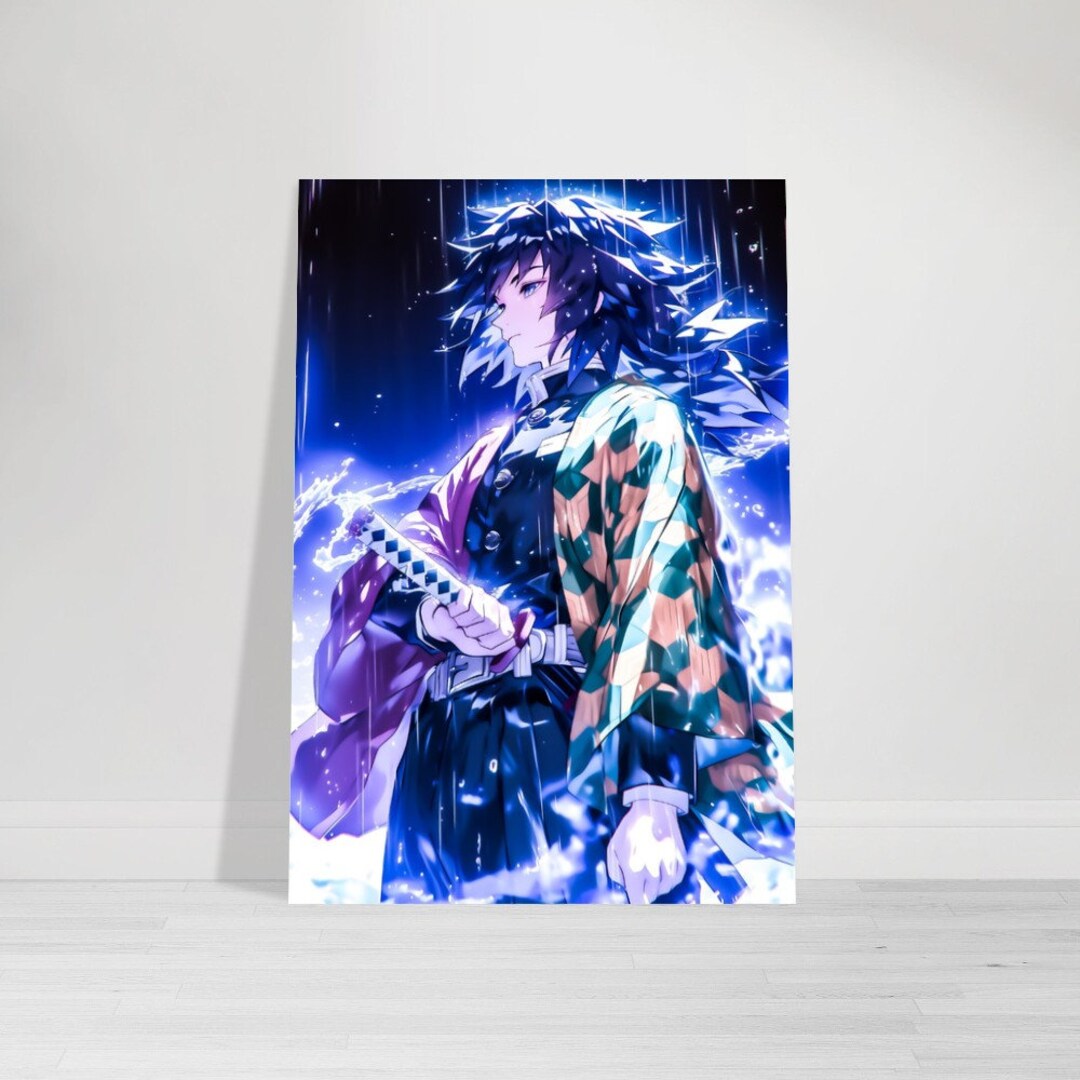 Demon Slayer Giyu Tomioka Wall Art Metal Print Metal Art Poster Anime ...