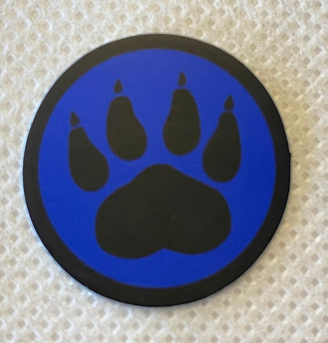 Dog Paw Print Sticker Blue 1x1 - Etsy