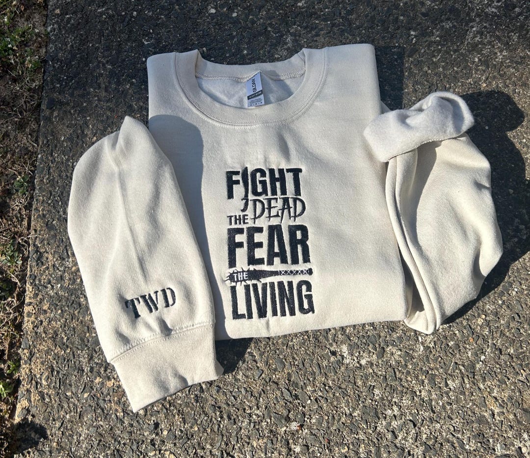 The Walking Dead Inspired Embroidered Crewneck TWD Horror TV Show ...