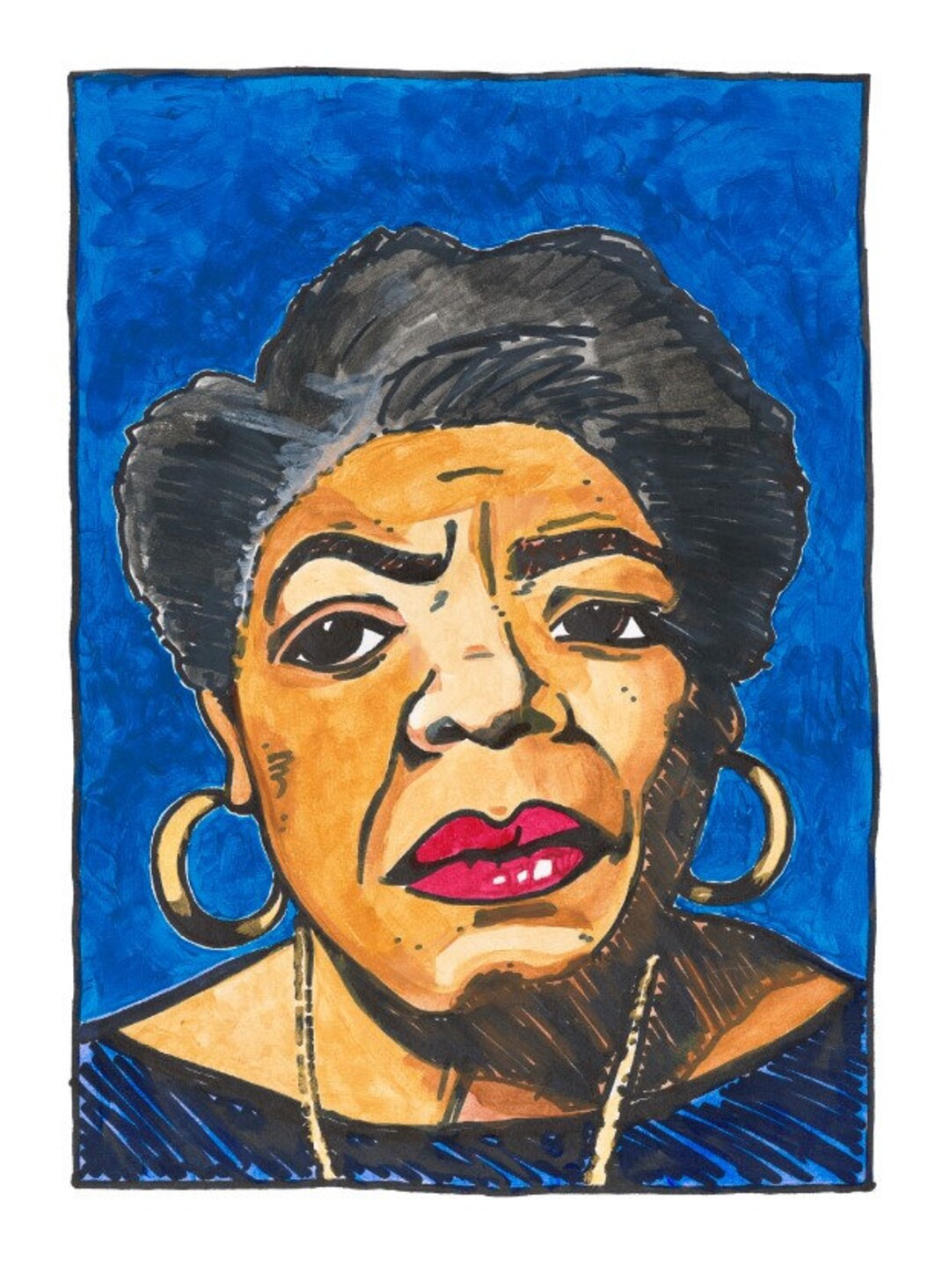 Maya Angelou Portrait - Etsy