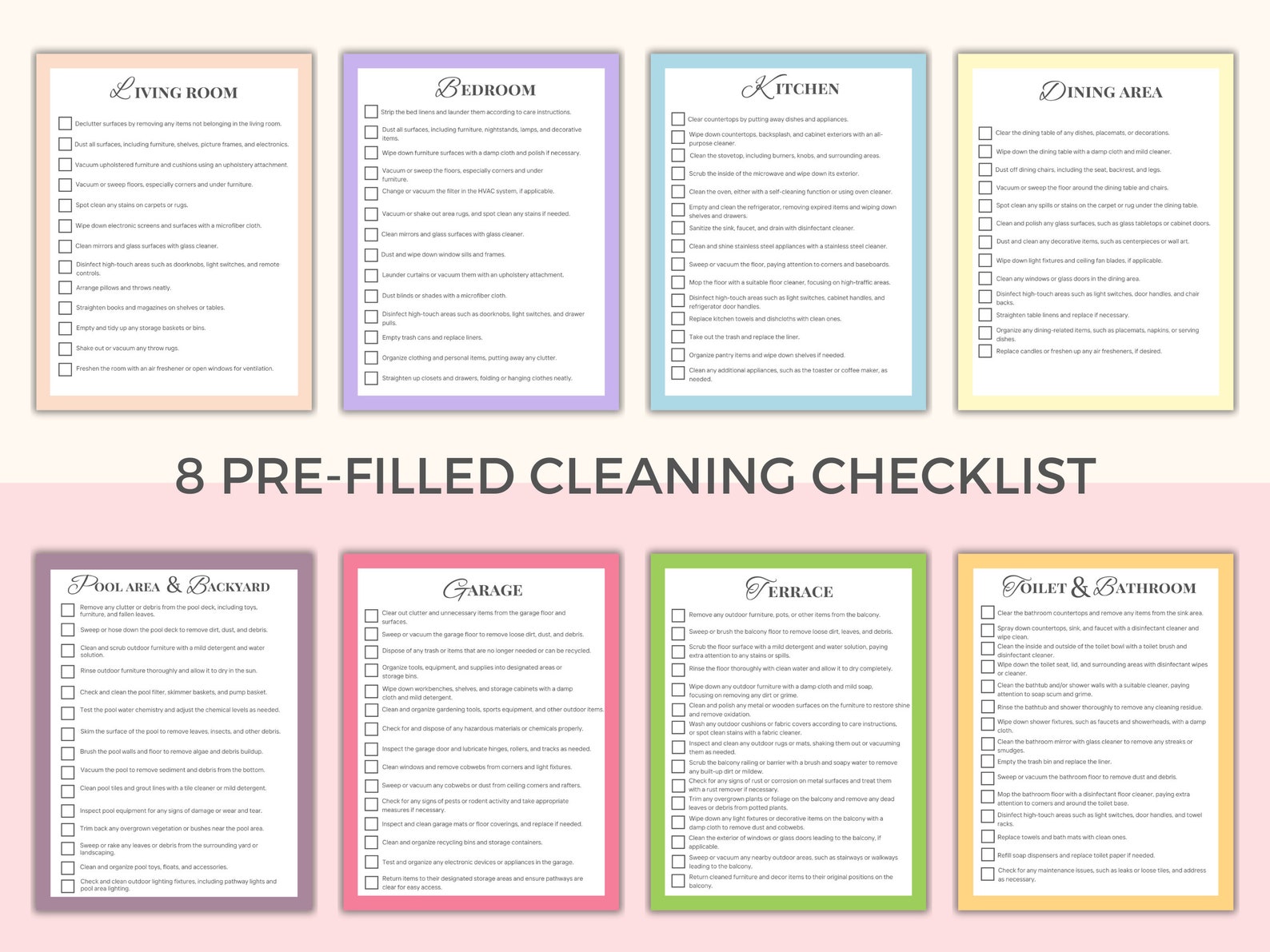 Airbnb Cleaning Checklist | Editable Airbnb Canva Template | Cleaning ...