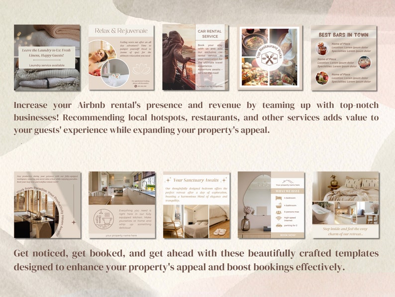 Airbnb Instagram Template | Vacation Rental Instagram Template ...