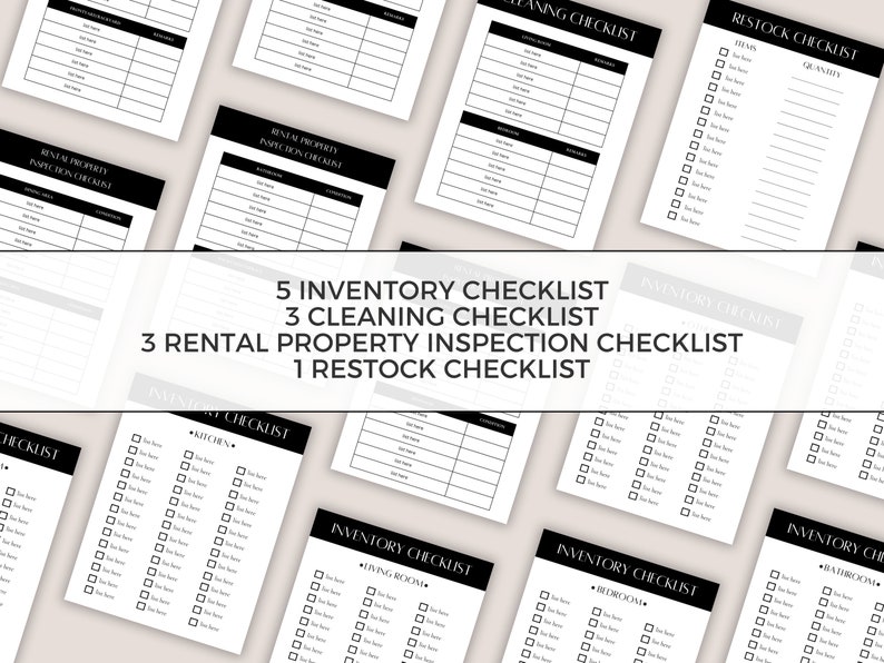 Airbnb Inventory Checklist | Editable Airbnb Canva Template | VRBO ...
