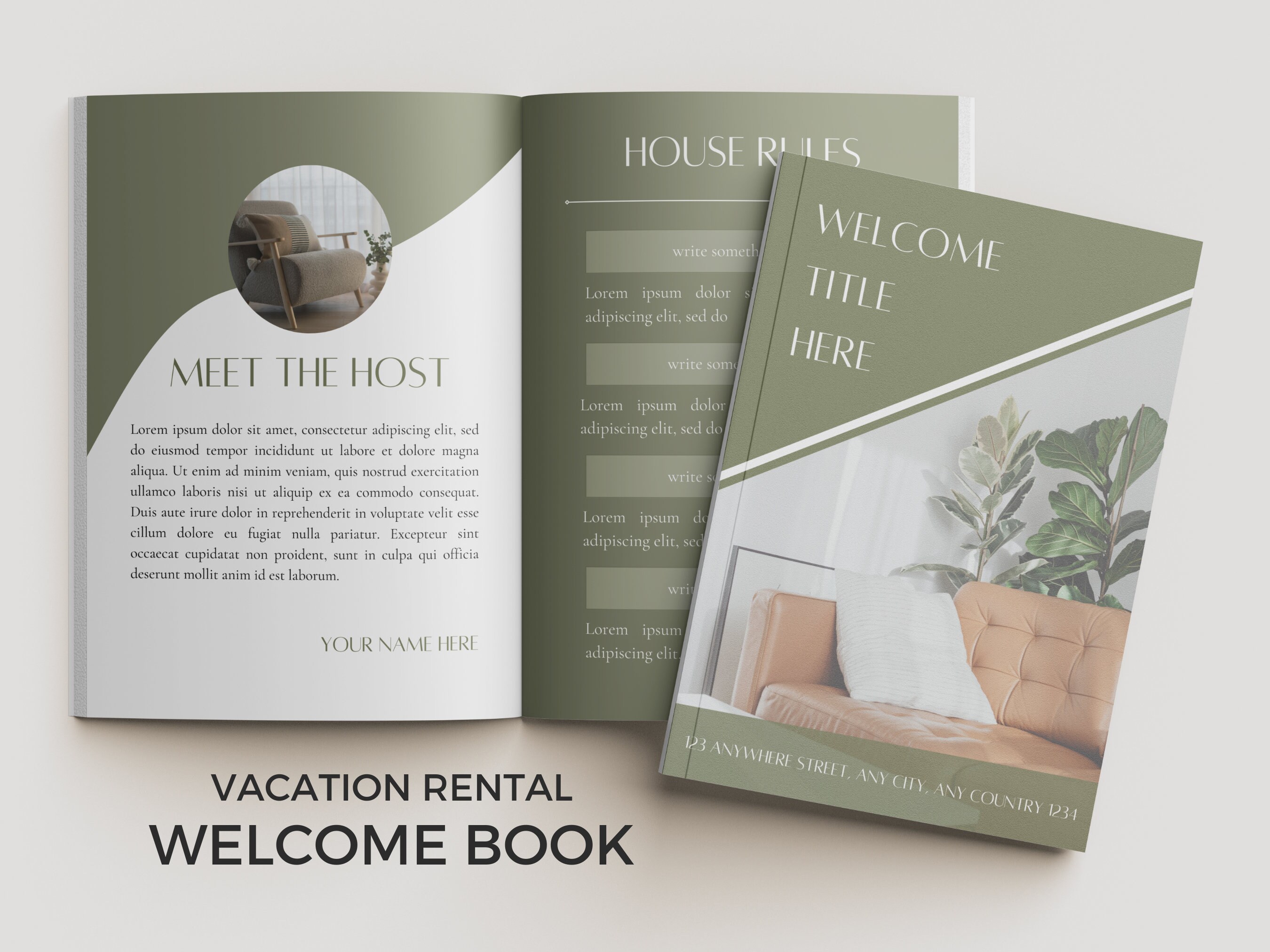 Airbnb Welcome Book Template VRBO Guest Book Real Estate Canva Template ...