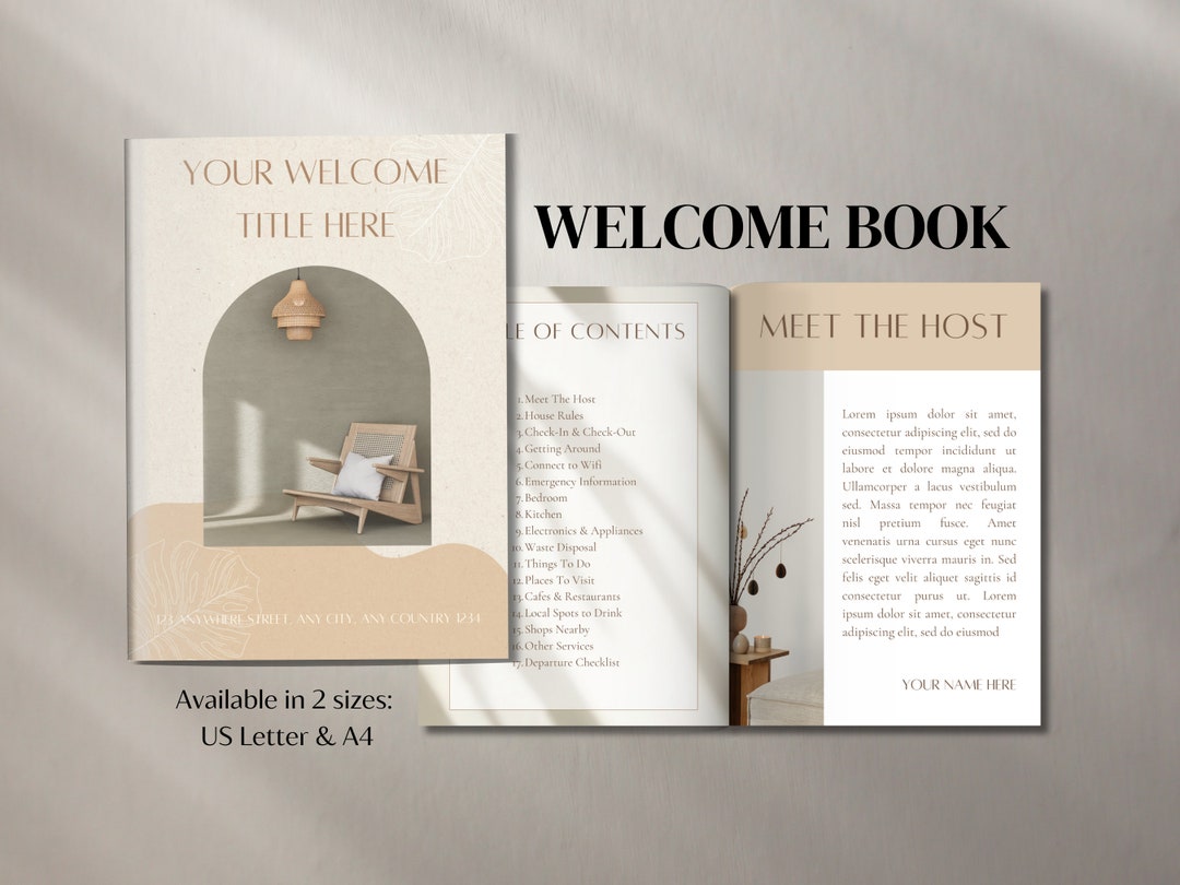 Airbnb Welcome Book Template VRBO Guest Book Real Estate Canva Template ...