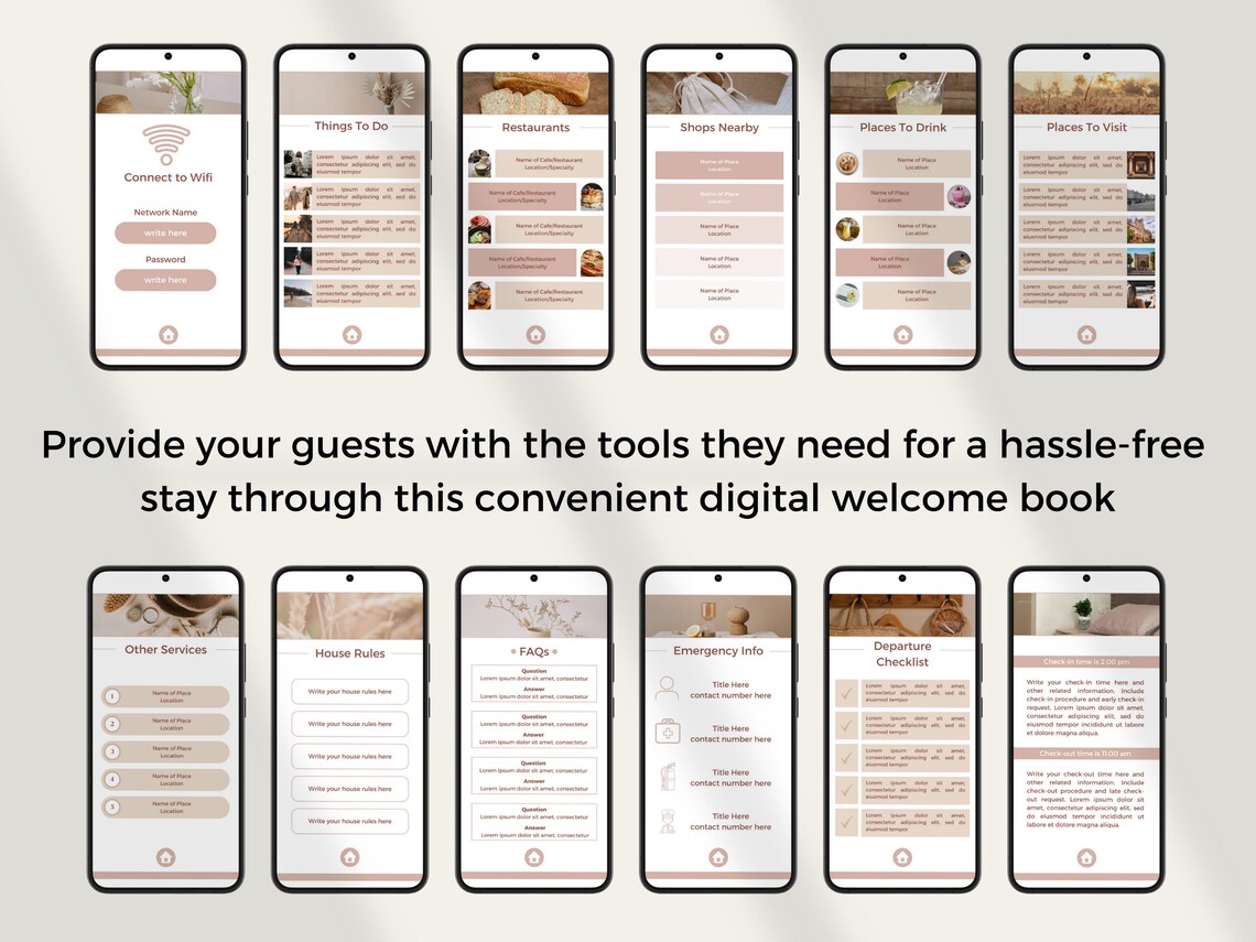 Digital Airbnb Welcome Book | Mobile Guest Book | Vacation Rental ...