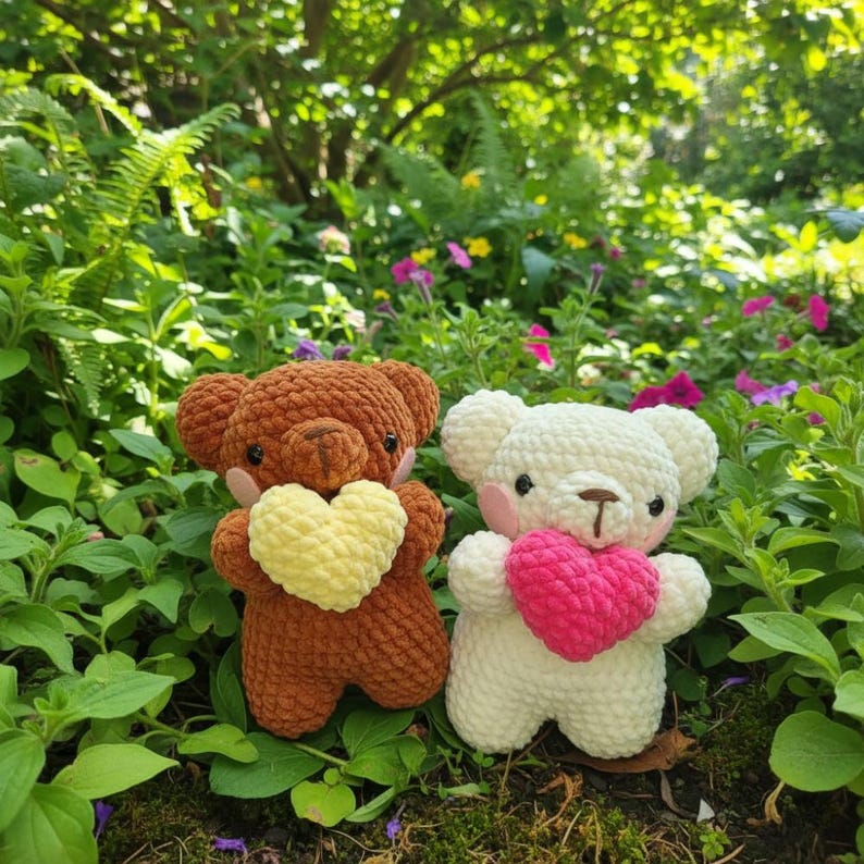 Lovey Bear Crochet Pattern, Valentine/wedding Gift, Amigurumi, Project for Ad-beginner, Love ...