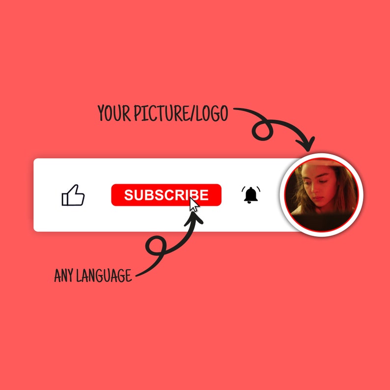 Youtube Subscribe Animation Button 2024 Black/white Mode - Etsy