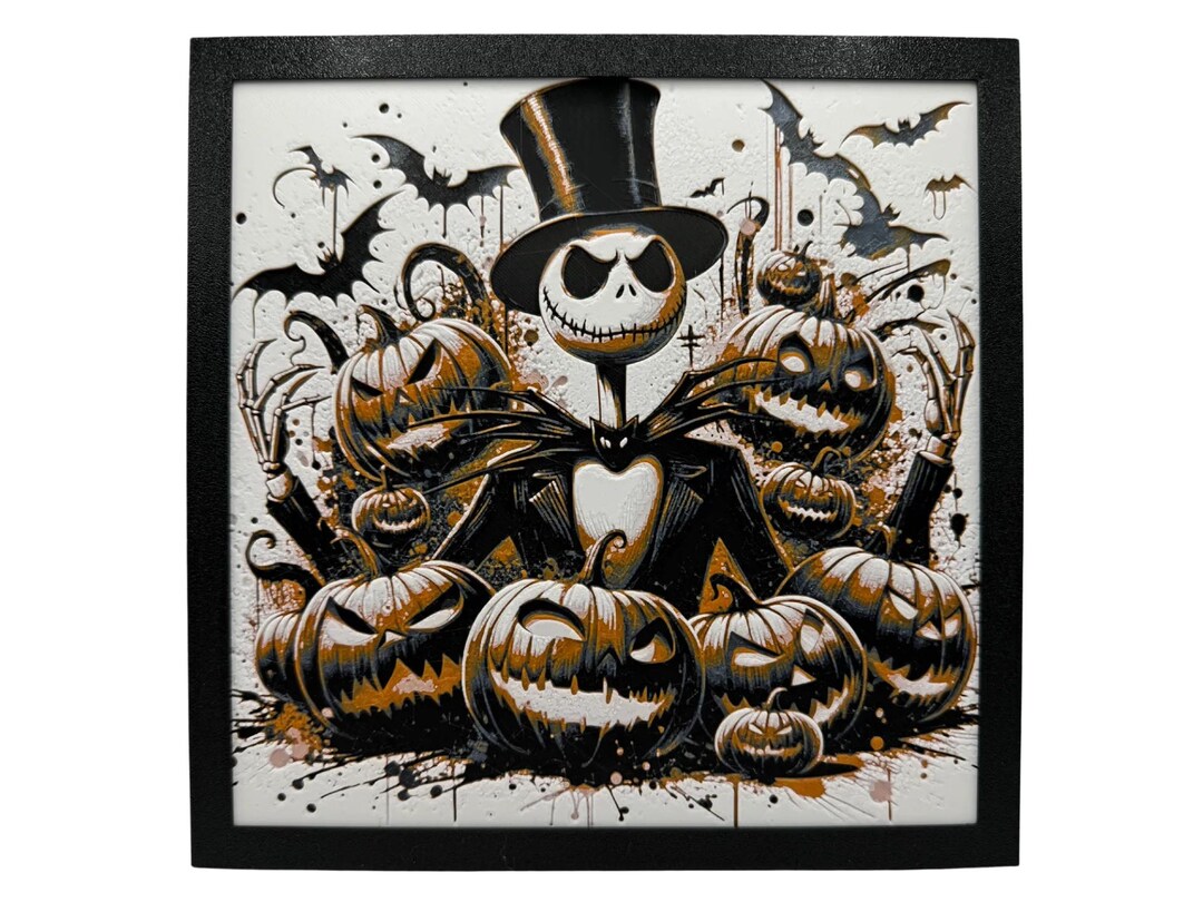 Jack Skellington Painting 3D Printed - Etsy