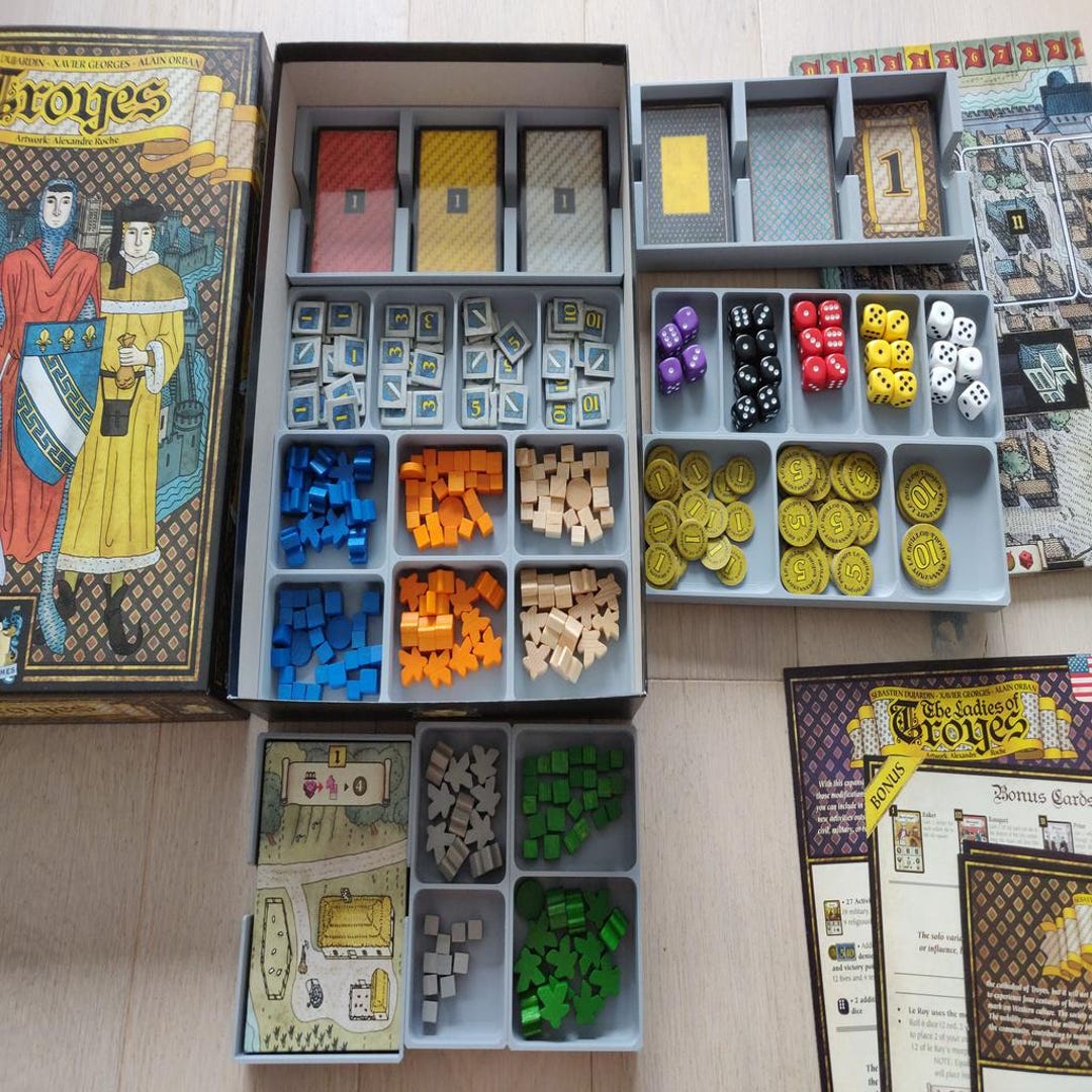 Troyes + Ladies of Troyes Expansion Board Game Organizer and Insert - Etsy
