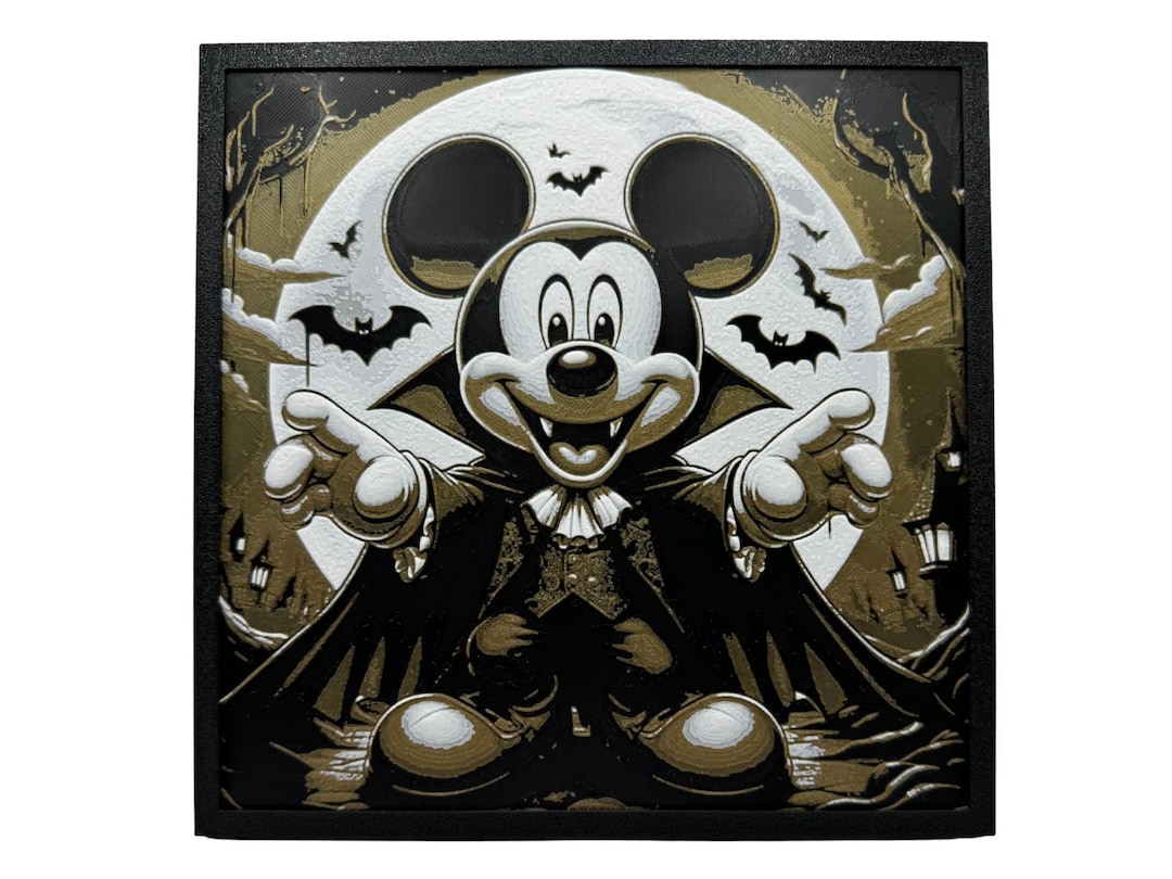 Vampire Mickey Mouse Painting 3D Printed - Etsy