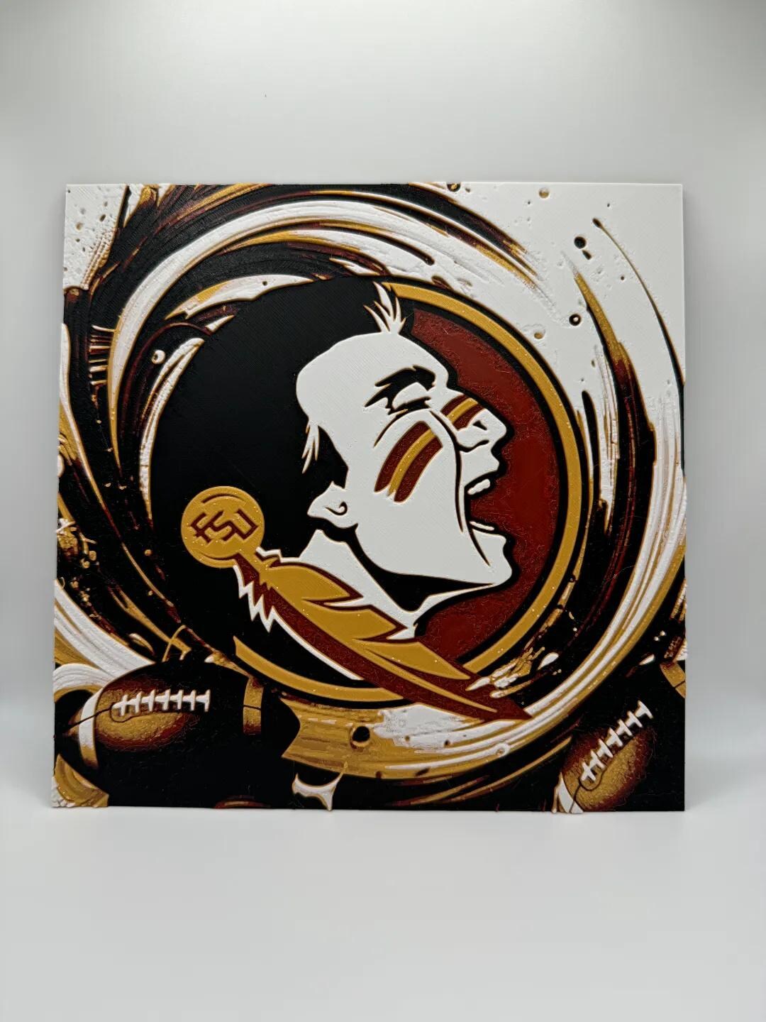 Florida State University Seminoles Painting 3D Printed - Etsy
