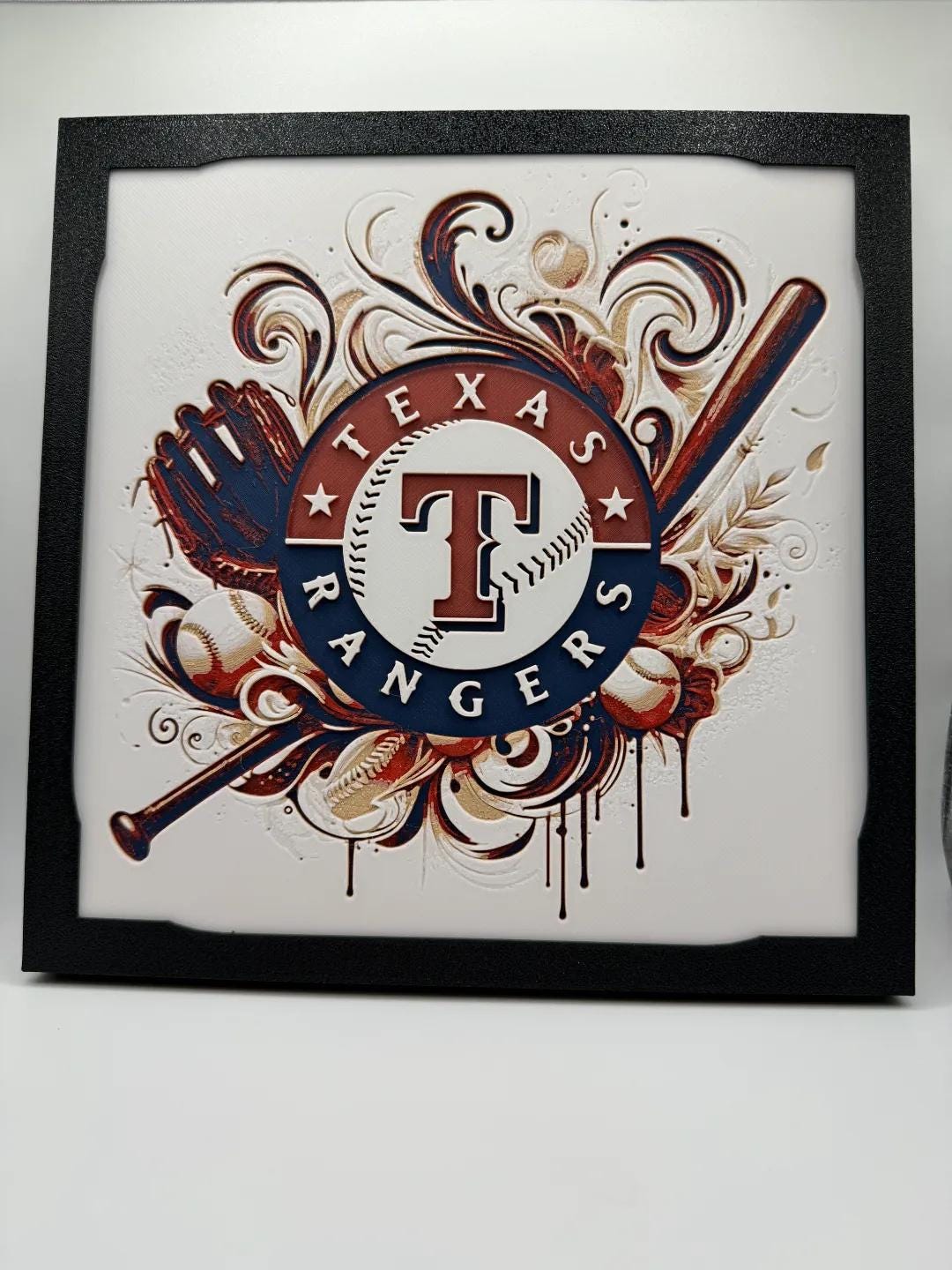 Texas Rangers Painting 3D Printed - Etsy