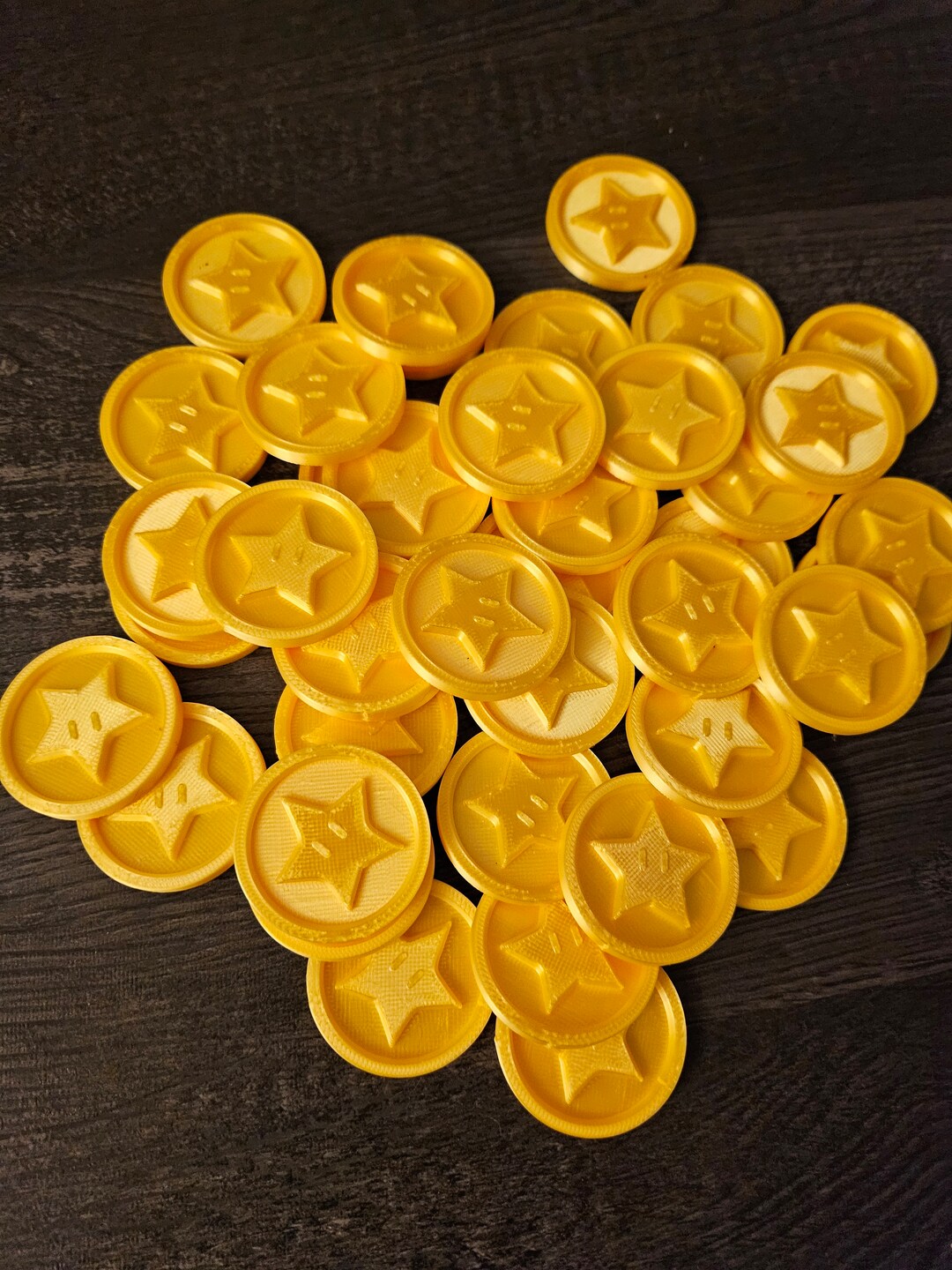 3D Printed Star Coins: Gold Party Favors & Game Counters - Etsy Canada
