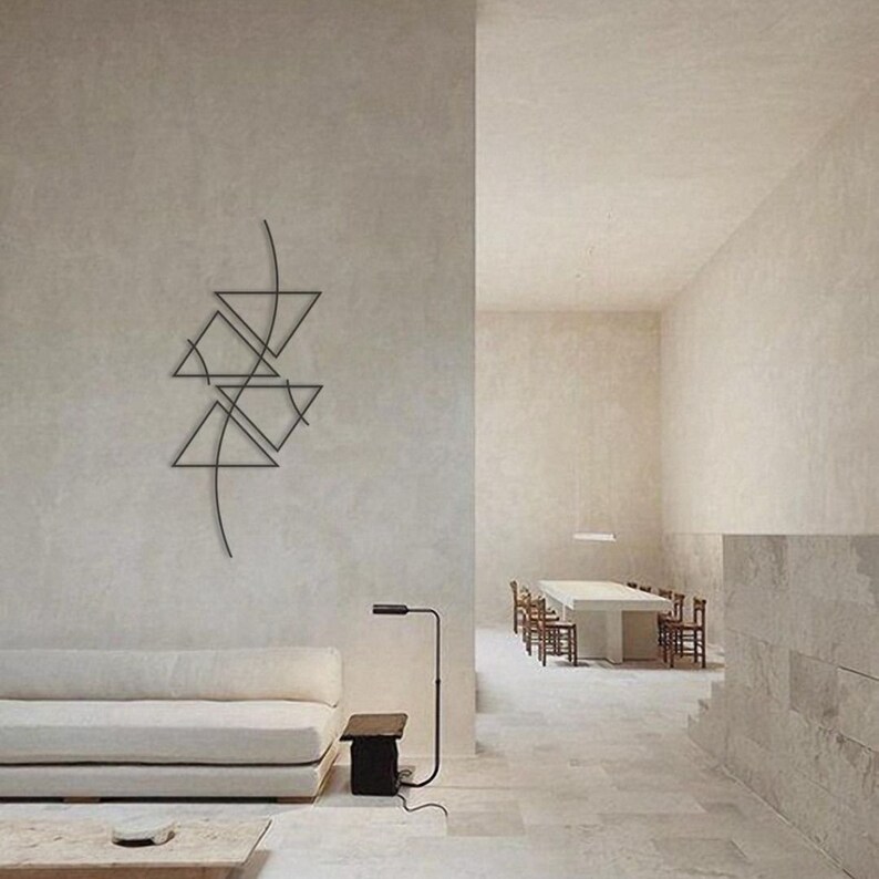 Mandaria Metal Wall Art, Minimalist Home Art, Modern Wall Decor, Large ...