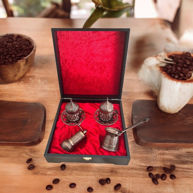 Coffee Lover's Gift Box, Turkish Coffee Set Gift Box, Coffee Gifts for ...