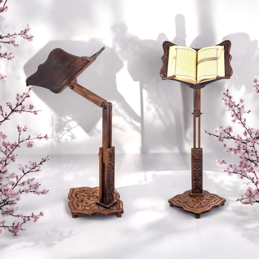 Big Size Wooden Adjustable Book Stand,quran,bible,torah Holder Lectern ...