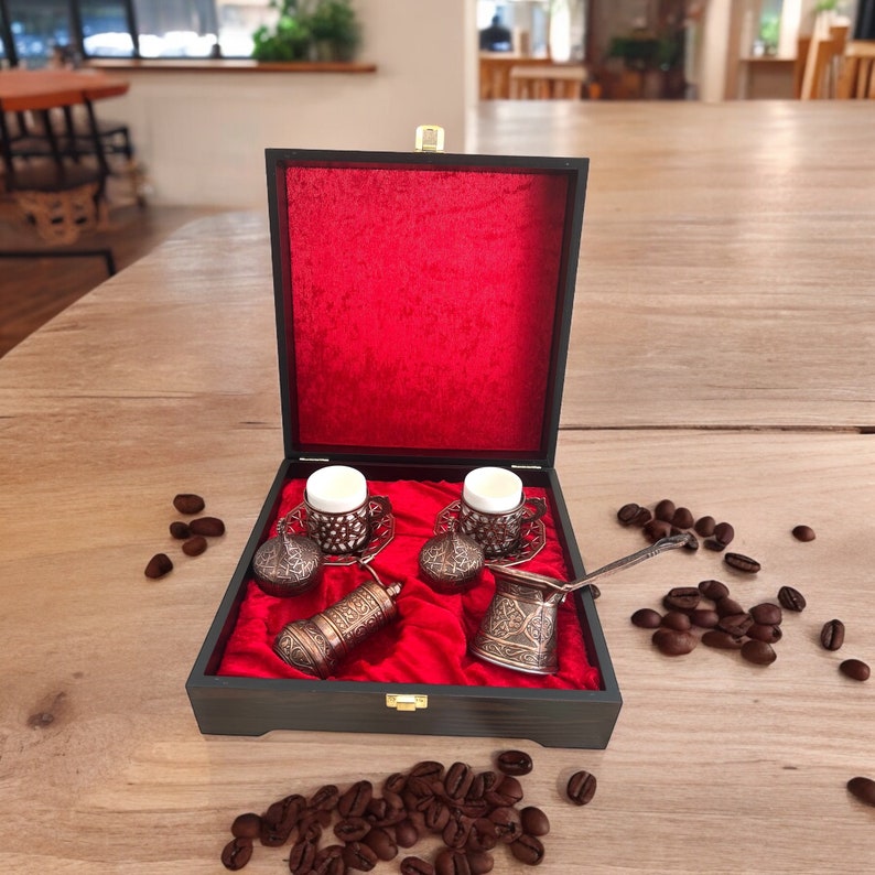 Coffee Lover's Gift Box, Turkish Coffee Set Gift Box, Coffee Gifts for ...