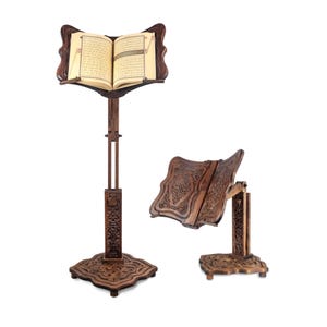 Adjustable Wooden Book Stand: Quran | Bible, Torah Lectern | Cookbook ...