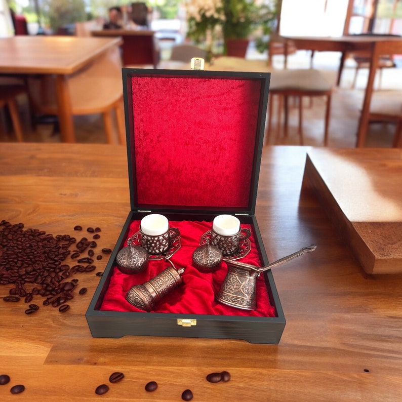 Coffee Lover's Gift Box, Turkish Coffee Set Gift Box, Coffee Gifts for ...